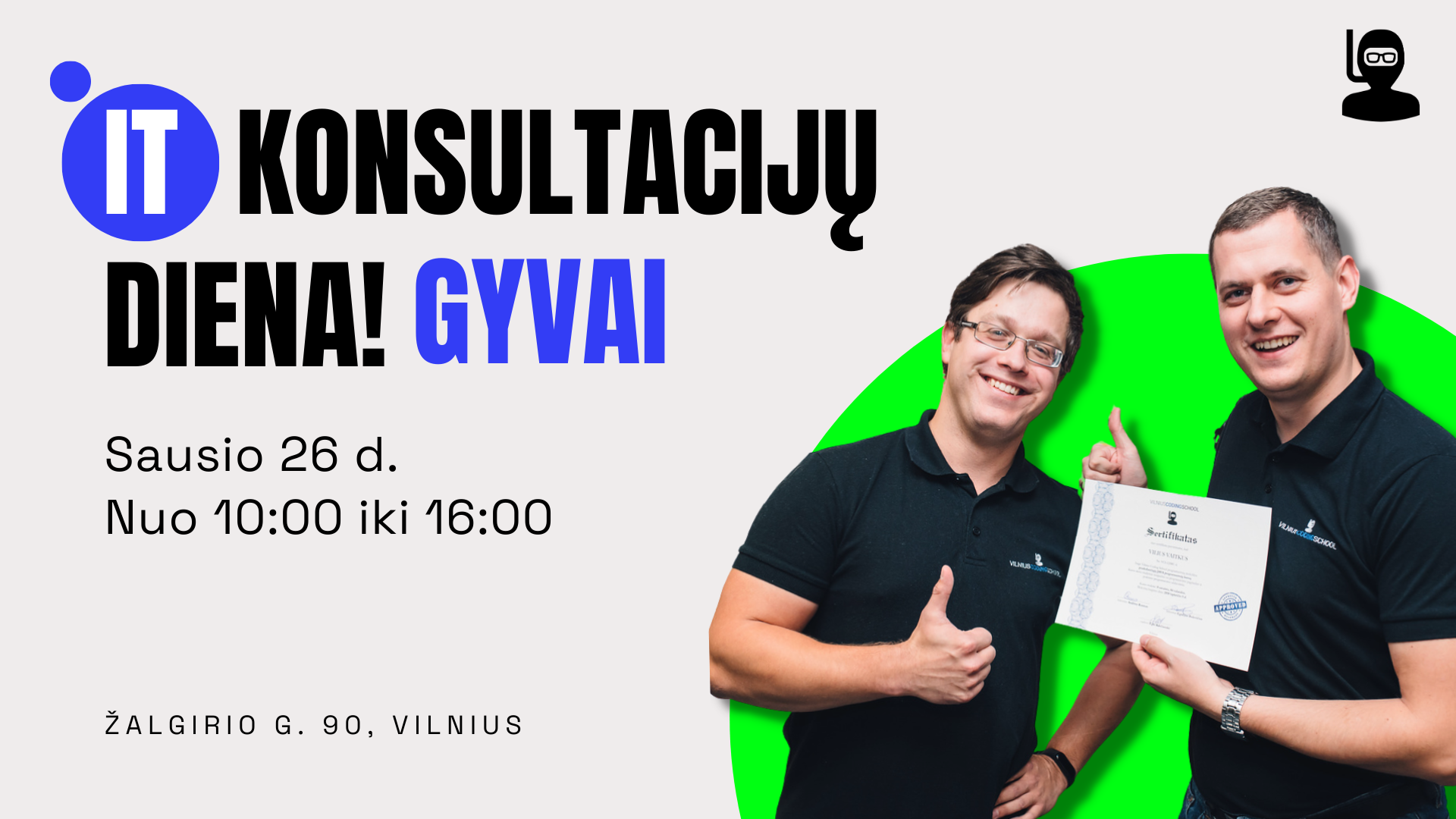 Vilnius Coding School nemokamų konsultacijų diena